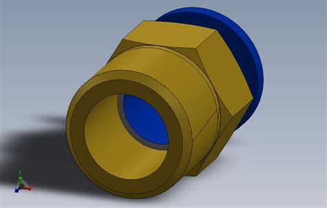气动快速接头φ12～1 2 Solidworks 2011 模型图纸免费下载 懒石网