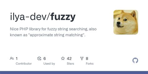 Github Ilya Devfuzzy Nice Php Library For Fuzzy String Searching