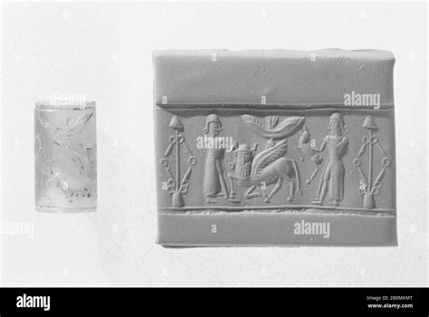 Cylinder Seal Mitanni Mitanni Date Ca 1500 1350 B C Syria Mitanni Chalcedony H 1 7 Cm