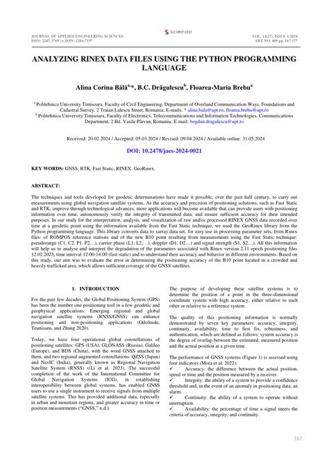 Pdf Analyzing Rinex Data Files Using The Python Programming Language