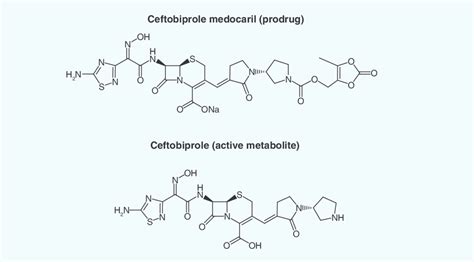 Chemical Structures Of The Prodrug Ceftobiprole Medocaril And The