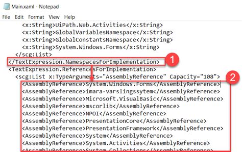 Uipath Resolving Missing Namespace In A Project Recursionno