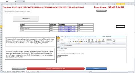 Excel Comment envoyer un e mail Outlook personnalisé en VBA en moins de min