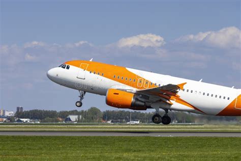 Passenger Plane Taking Off From The Runway Schiphol Amsterdam The Netherlands Stock Image