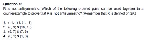 Solved Let R Be The Relation On Z The Set Of Integers Chegg Com