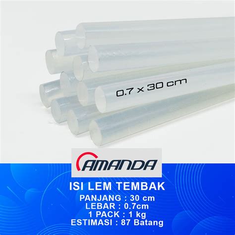 Jual Lem Lilin Kecil Lem Tembak Isi Glue Gun Kg Merk AMANDA Shopee Indonesia