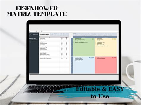 Eisenhower Matrix Task Management Excel Template Organize And Prioritize Task Priority Matrix