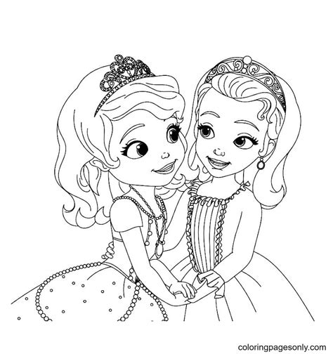 Sofia The First Coloring Pages Amber In 2020 Disney Princess Coloring