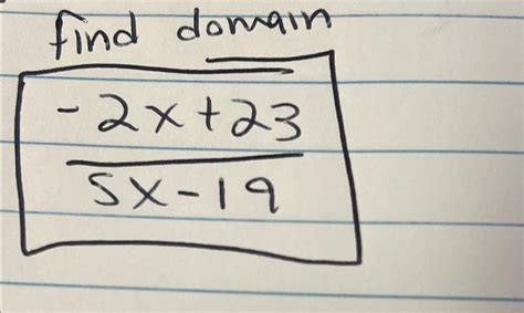 Solved Find Domain 2x235x 19