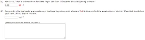 Solved Pushing A Block On A Block Quantitative A Heavy