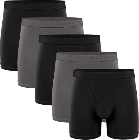 Natural Feelings Cotton Boxer Briefs With Open Fly Mens Underwear