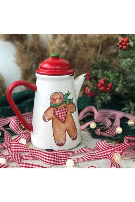 Handmadesign Kapaklı El Yapımı Seramik Sürahi Kurabiye Adam Gingerbread Fiyatı Yorumları Trendyol