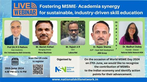 webinar on fostering msme academia synergy for sustainable industry
