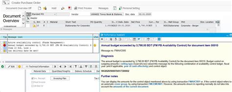 solved annual budget exceeded fm pb available control f sap