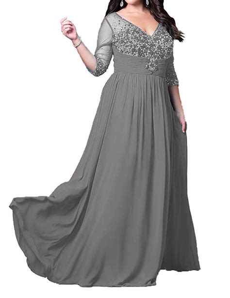 Mother Of The Bride Dresses Plus Size Long Formal Evening Gown With