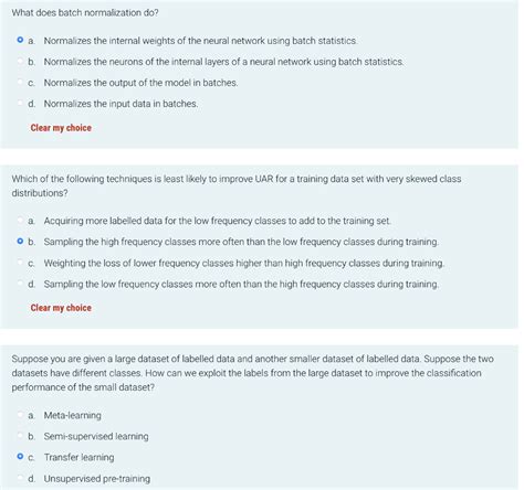Solved What Does Batch Normalization Do Oa Normalizes The