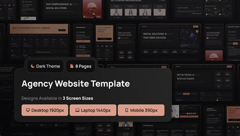 banking company website ui template design in dark theme free
