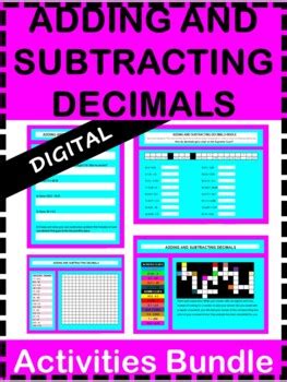 DIGITAL Adding And Subtracting Decimals Activites Bundle By Champ Students