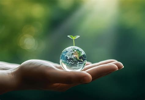Mãos Segurando O Globo Terrestre E A árvore Em Crescimento Arbor Day
