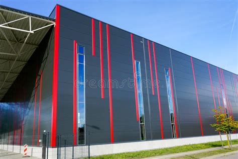 Colorful Sandwich Panels Facade Of A New Metal Construction Thermally