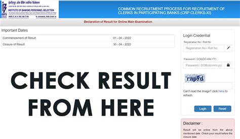 Ibps Clerk Mains Result 2022 Released Download From Here