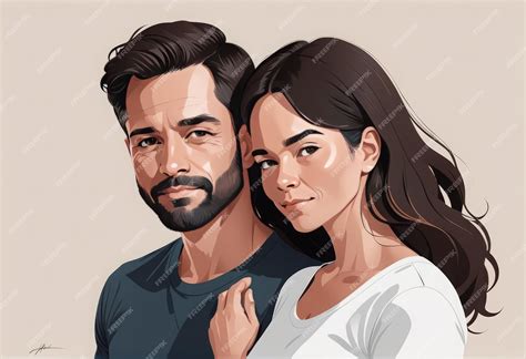 Joven Y Mujer Enamorados Joven Y Mujer Amantes Retrato De Una Pareja