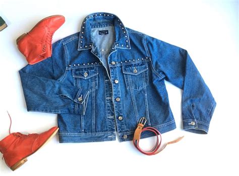 Baccini 1980's Denim Jacket. Studded 100% durable cot… - Gem