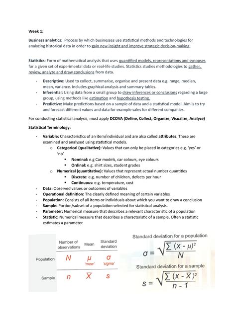BUSS Quantitative Business Analysis Week Business Analytics Process By Which
