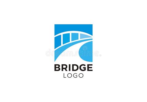 Simple Bridge With River Logo Vector Design Stock Vector Illustration Of Arch Logo 324476995