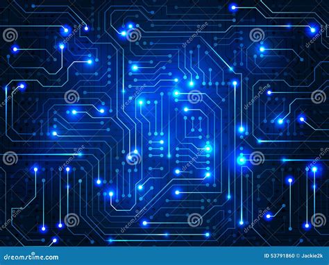 Circuit Board Digital Abstract Background Stock Vector Illustration