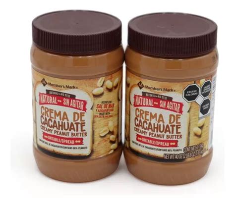 Pack Crema Cacahuate Natural Untable Kg Members Mark Mercadolibre