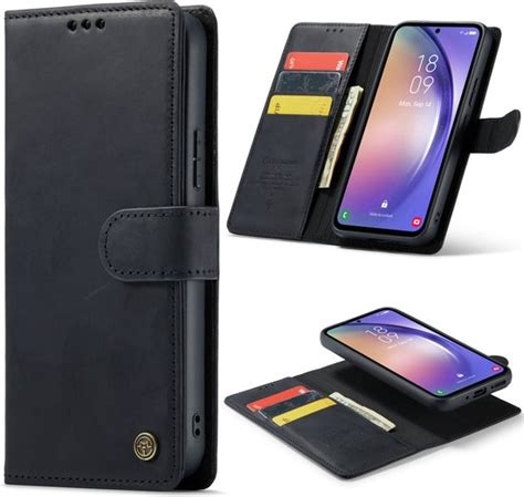 Casemania Hoesje Voor Samsung Galaxy A54 5G Charcoal Gray 2 In 1 Magnetic Leather Bol