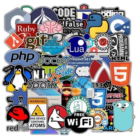 shop generic 50 pcs pack prograng graffiti stickers hacker stickers