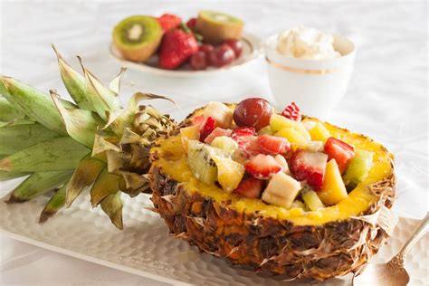 Fruit Salad In A Pineapple Boat