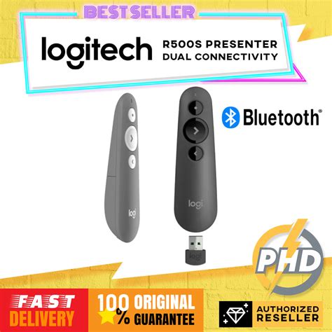 Logitech R500s Laser Class 1 Presenter Bluetooth And Usb Presentation