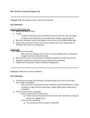 BIO 314 UGTA Review Exam 1 Pdf BIO 314 Exam 1 Review Chapters 2 5