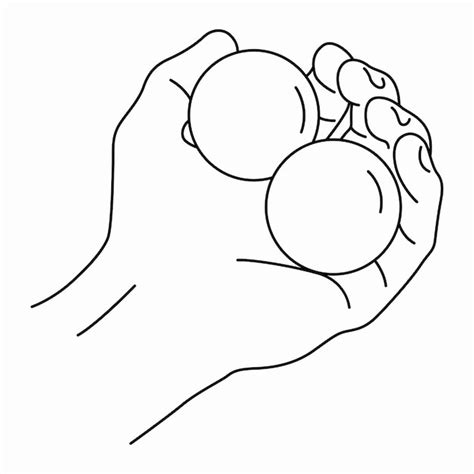 Premium Vector Hand With Two Metal Massage Balls
