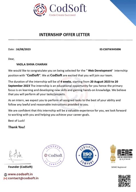 vadla shiva charan on linkedin internship codsoft webdevelopment