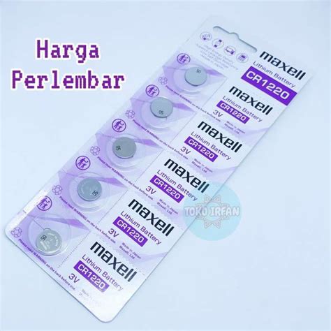 Jual Baterai Maxell CR1220 Lithium Battery 3V Original Di Seller Toko