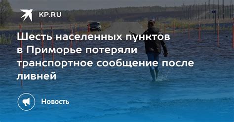 Шесть населенных пунктов в Приморье потеряли транспортное сообщение после ливней Kp Ru