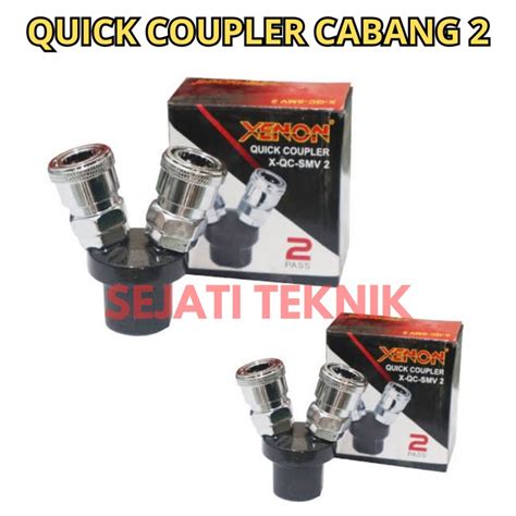 Jual Quick Coupler Kompresor Cabang 2 Coupler Selang Angin Kompresor Cabang 2 Xenon Quick