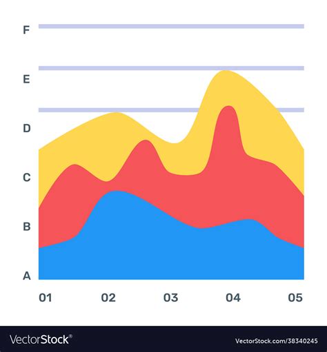 Mountain Chart Royalty Free Vector Image VectorStock