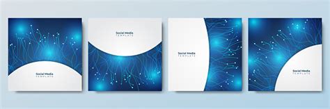 기술 배경으로 설정된 소셜 미디어 게시물 템플릿 글로벌 컴퓨터 네트워크의 소셜 네트워크 통신 인터넷 기술 사업 과학 벡터 일러스트레이션 0명에 대한 스톡 벡터 아트 및 기타