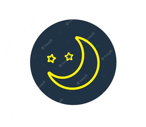 Icono De Luna Y Estrella Aislado Sobre Fondo Blanco Icono De Noche