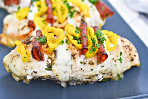 Keto Hasselback Antipasto Stuffed Chicken