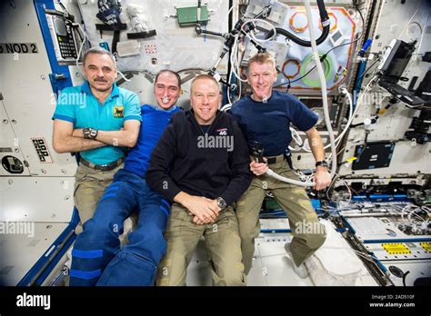 Iss Expedition 46 Crew Members Four Crew Members Of Expedition 46