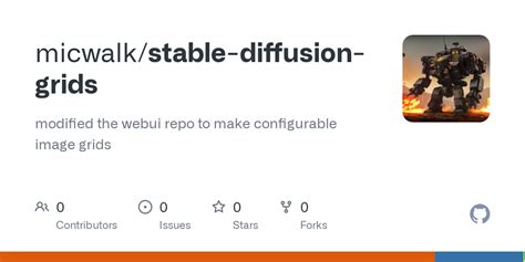 Github Micwalk Stable Diffusion Grids Modified The Webui Repo To