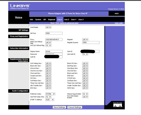 Configurazione Ata Linksys Cisco Fibraclick Forum