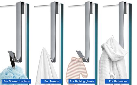 Fumax Shower Door Hooks 10 In Heavy Duty Drilling Free Extended Towel