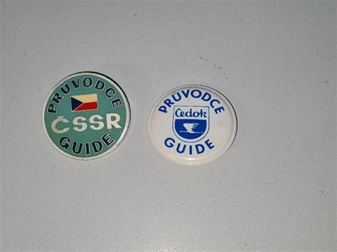 Retro 2x Odznak PrŮvodce Čssr Guide Čedok Aukro
